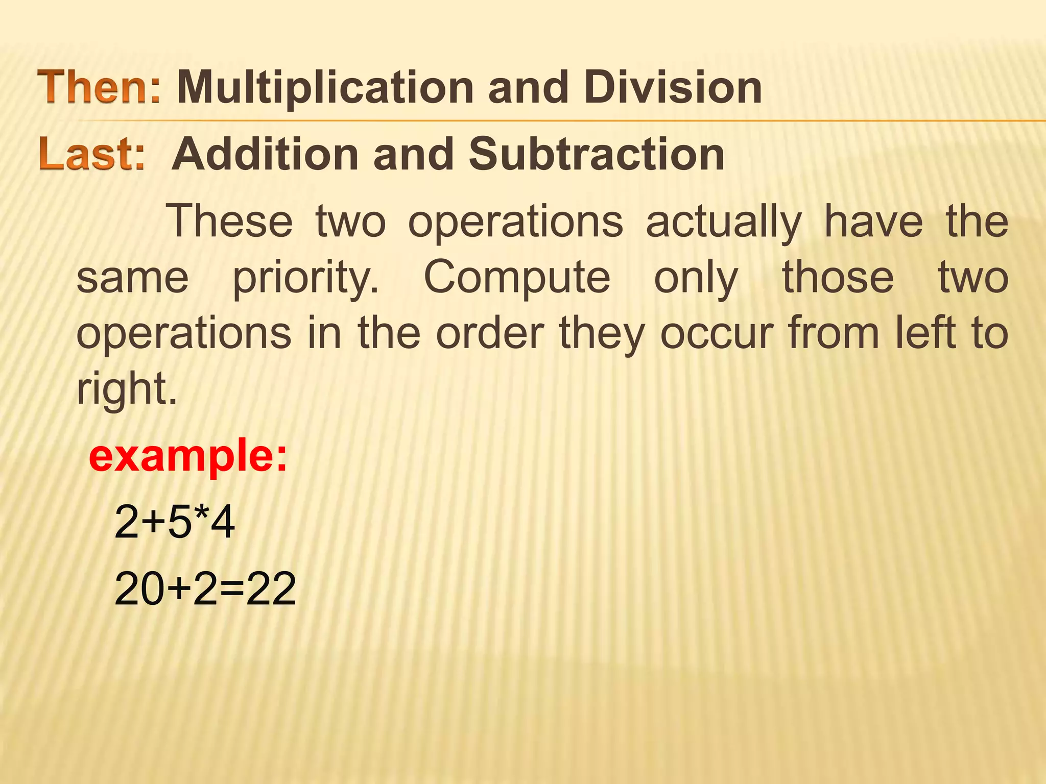 Order of operation | PPTX