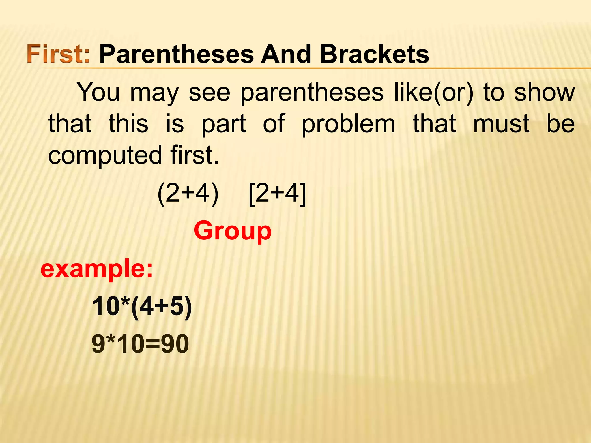 Order of operation | PPTX