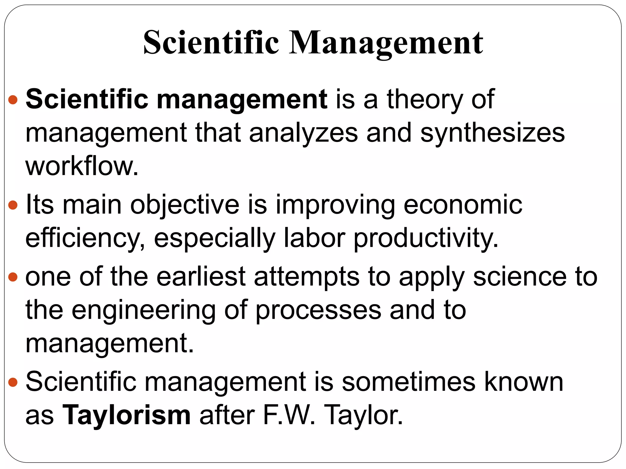 F.W.Taylor-Father of scientific management | PPTX