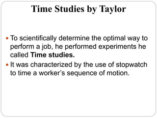 F.W.Taylor-Father of scientific management | PPTX