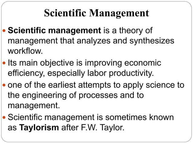F.W.Taylor-Father of scientific management | PPTX
