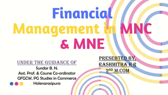 Financial Management in MNC & MNE | PPTX