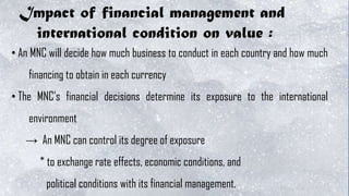 Financial Management in MNC & MNE | PPTX