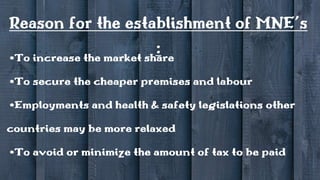 Financial Management in MNC & MNE | PPTX