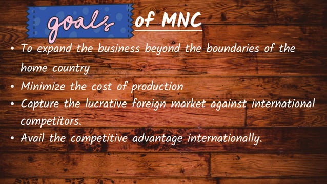 Financial Management in MNC & MNE | PPTX