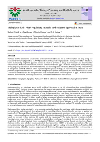 Drug Trelagliptin, DPP 4 inhibitor. T2DM | PDF