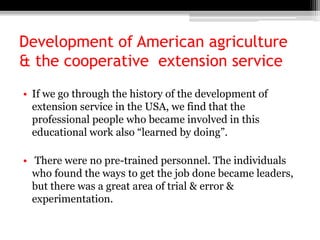 Agriculture extension system of USA | PPTX
