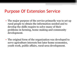 Agriculture extension system of USA | PPTX