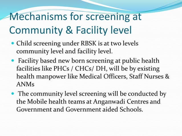 Rashtriya bal swasthya karyakram (rbsk) | PPTX | Daycare and Pre-School ...