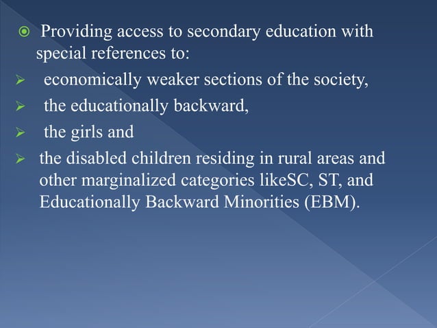 Rashtriya madhyamik shiksha abhiyan rmsa | PPTX | Secondary Education ...