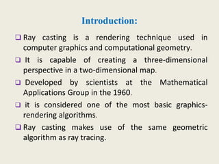 raycasting. ppt | PPTX | 3-D Graphics | Computer Software and Applications