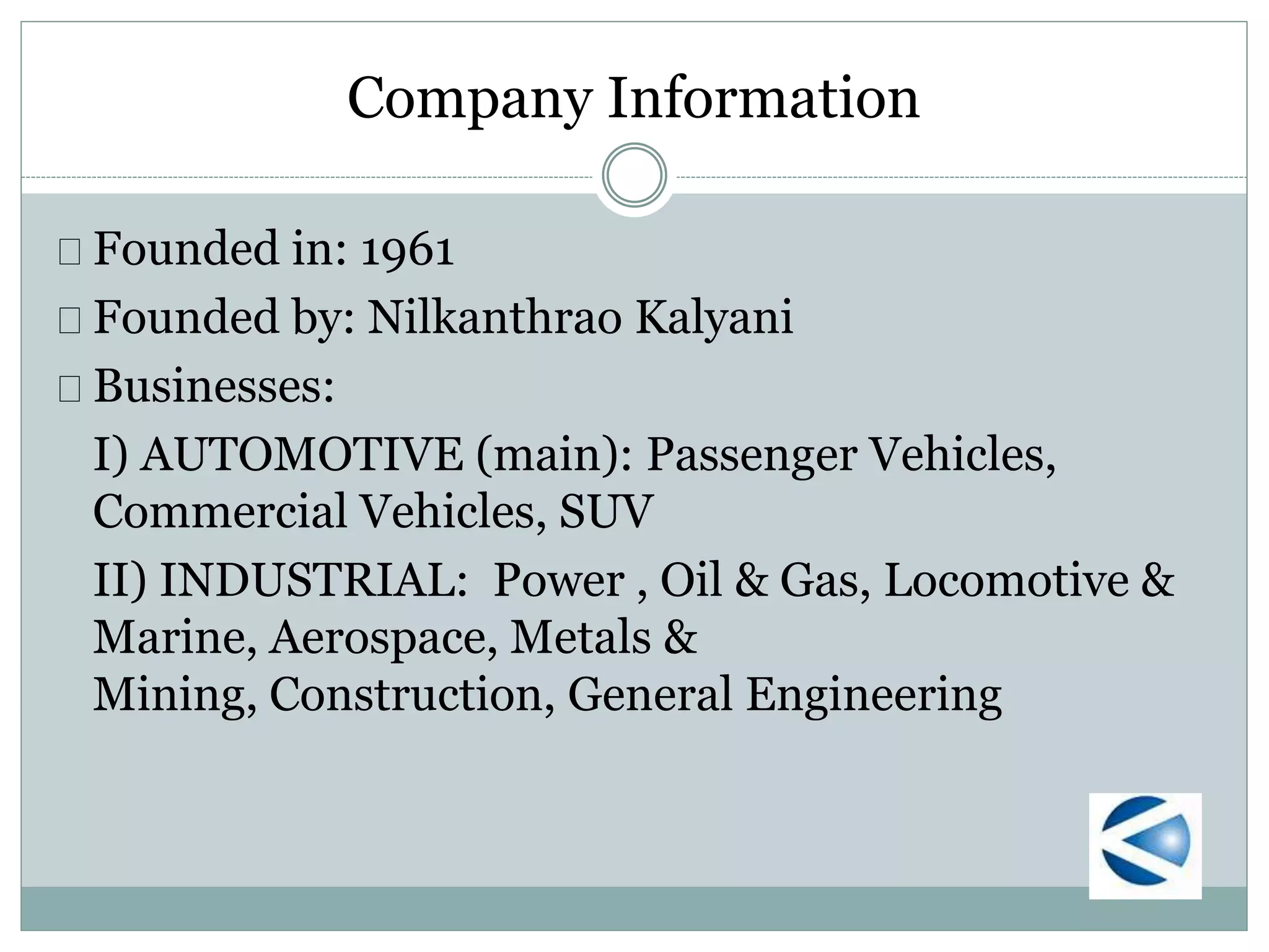 Bharat Forge Limited- Company Analysis | PPTX