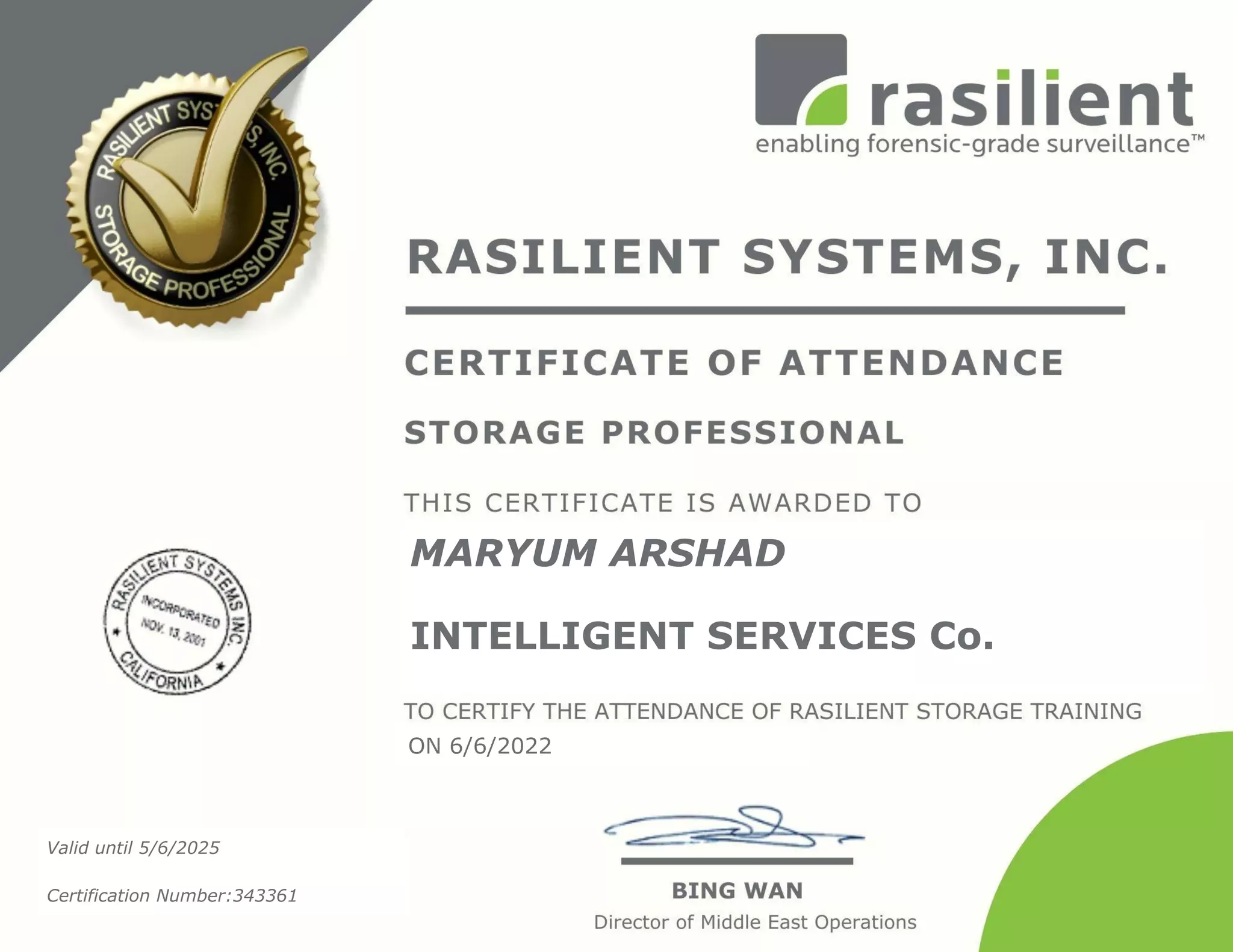 Rasilient Systems Certification.pdf