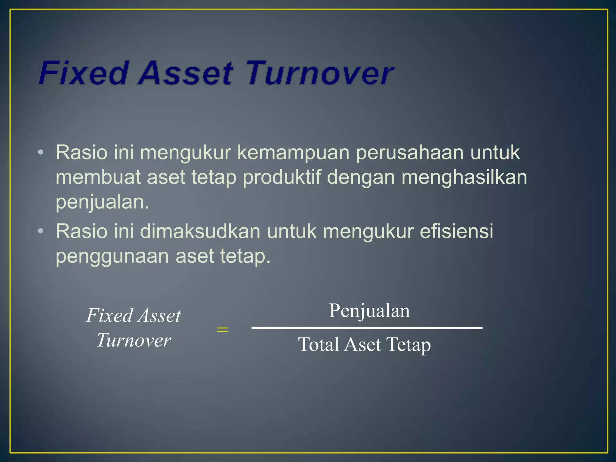 Rasio - Rasio Keuangan Beserta Contoh Perhitungan. | PPT