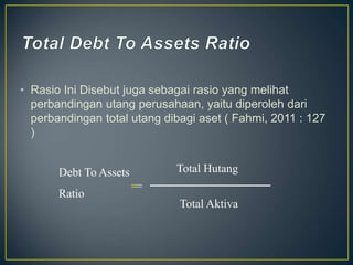 Rasio - Rasio Keuangan Beserta Contoh Perhitungan. | PPT