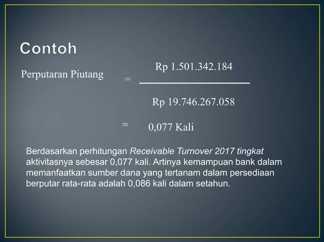 Rasio - Rasio Keuangan Beserta Contoh Perhitungan. | PPT