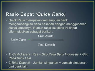 Rasio - Rasio Keuangan Beserta Contoh Perhitungan. | PPT