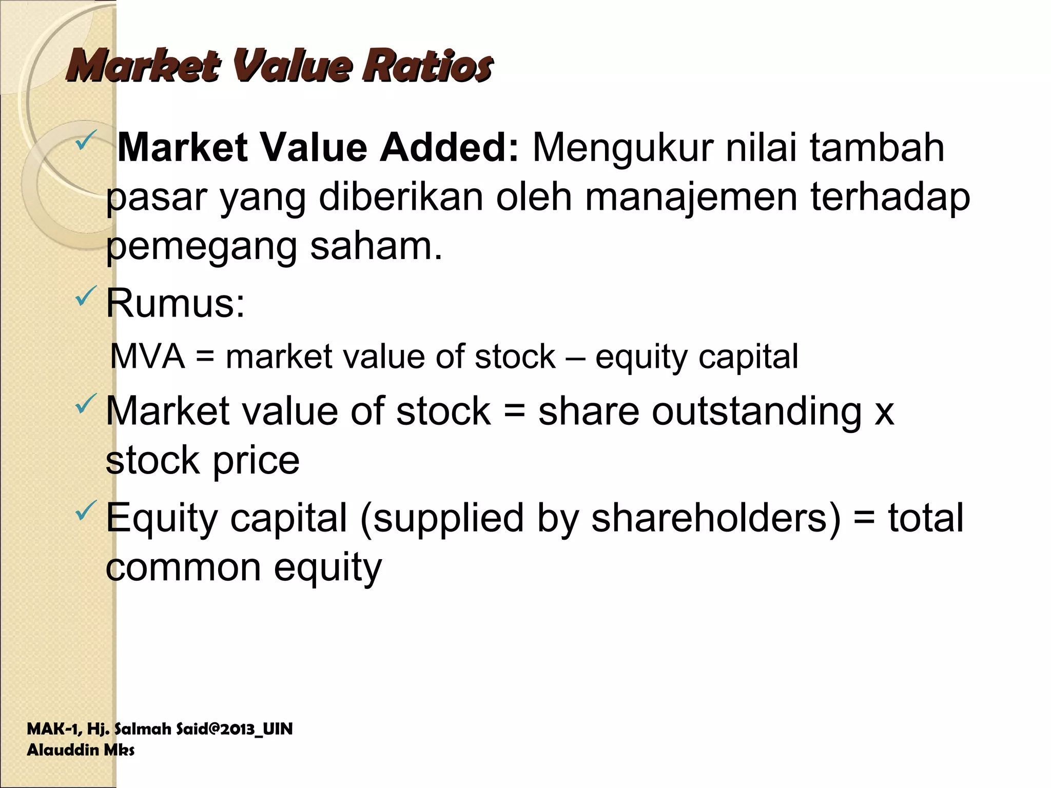 Rasio rasio keuangan | PPT