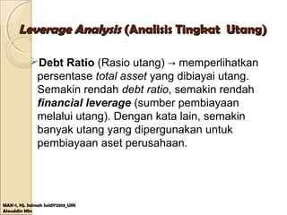 Rasio rasio keuangan | PPT