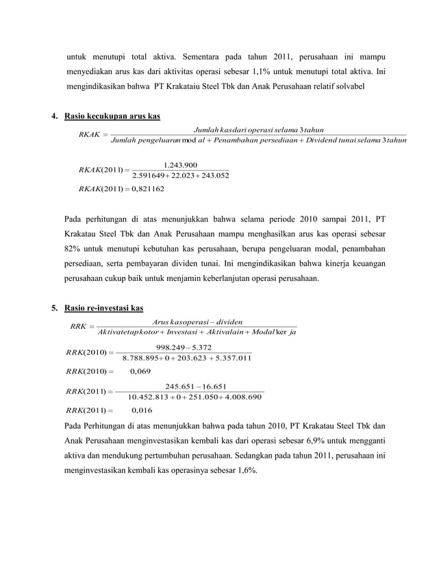 Rasio arus kas operasi terhadap kewajiban lancar | DOCX