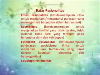 Rasionalisme klasik dan modern | PPT
