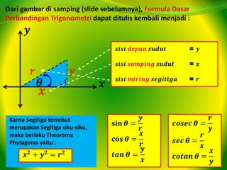 Rasio trigonometri pada segitiga siku siku | PPTX