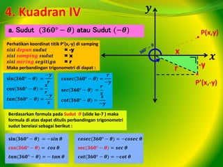 Rasio trigonometri sudut-sudut di berbagai kuadran | PPTX