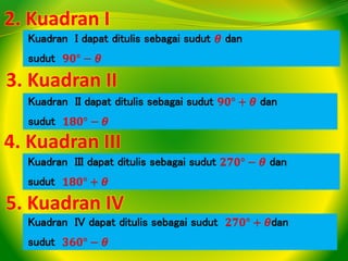 Rasio trigonometri sudut-sudut di berbagai kuadran | PPTX