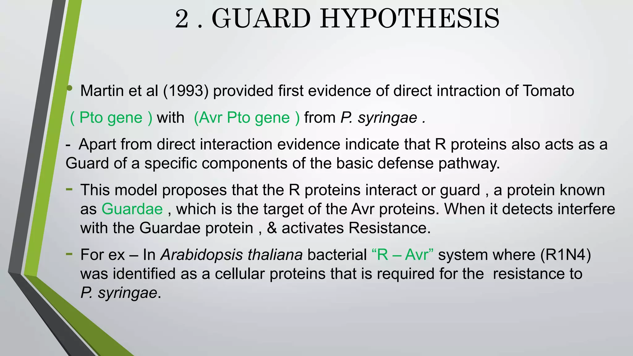 Resistance mechanism In Plants - R GENE | PPTX