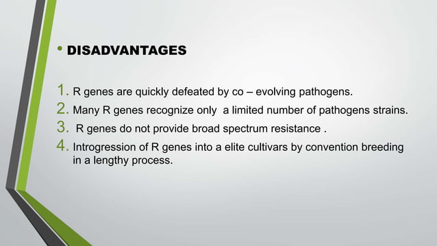 Resistance mechanism In Plants - R GENE | PPTX | Gardening | Home & Garden