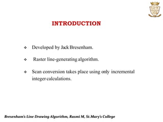 BRESENHAM’S LINE DRAWING ALGORITHM | PPTX
