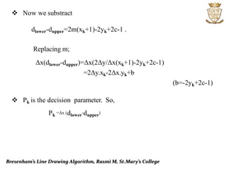 BRESENHAM’S LINE DRAWING ALGORITHM | PPT