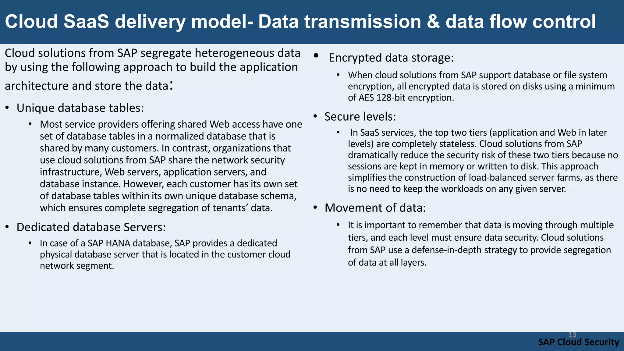 SAP Cloud security overview 2.0 | PDF
