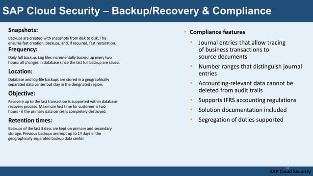 SAP Cloud security overview 2.0 | PDF