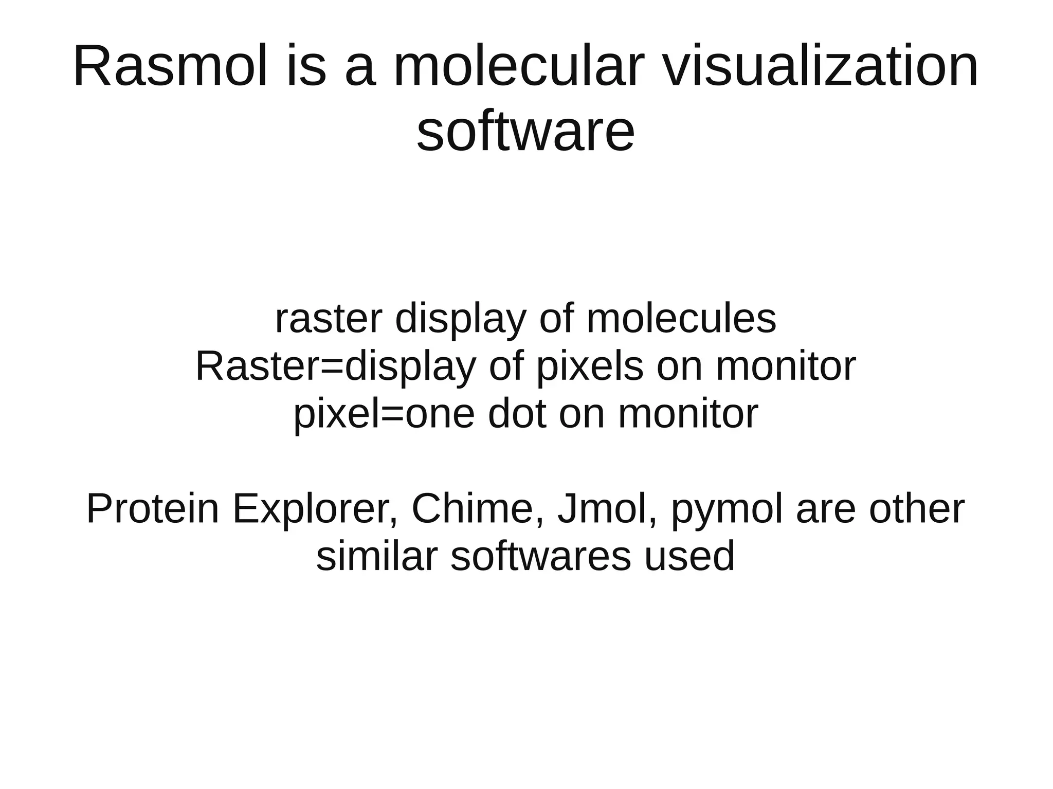 Use of Rasmol and study of proteins | PDF