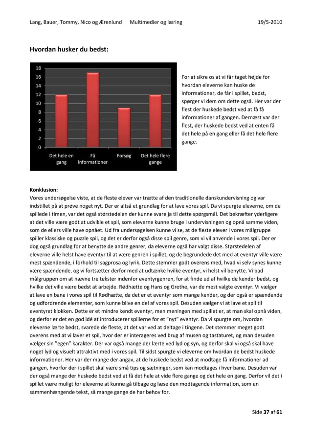Læring og multimedier - rapporteksempel | PDF