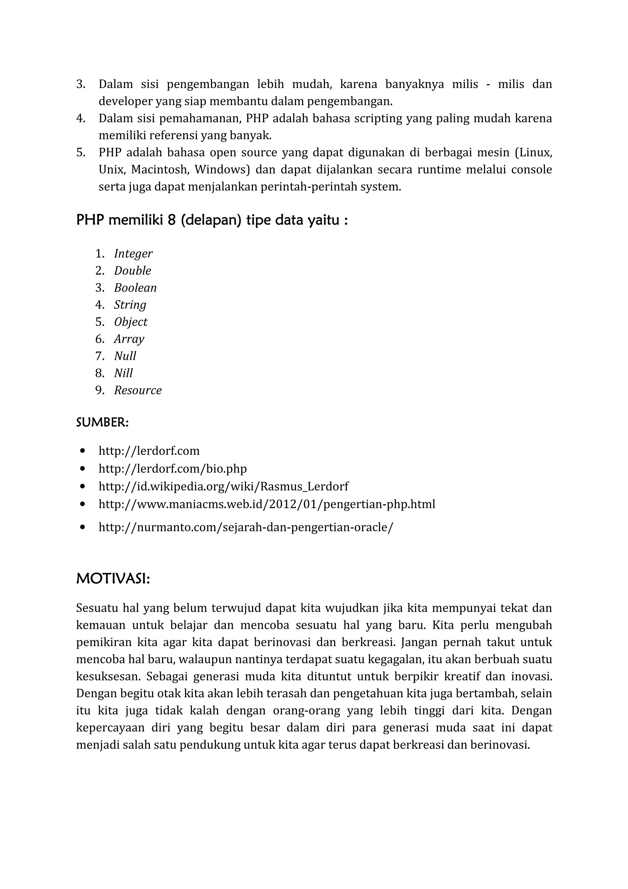 Rasmus lerdorf penemu php | PDF