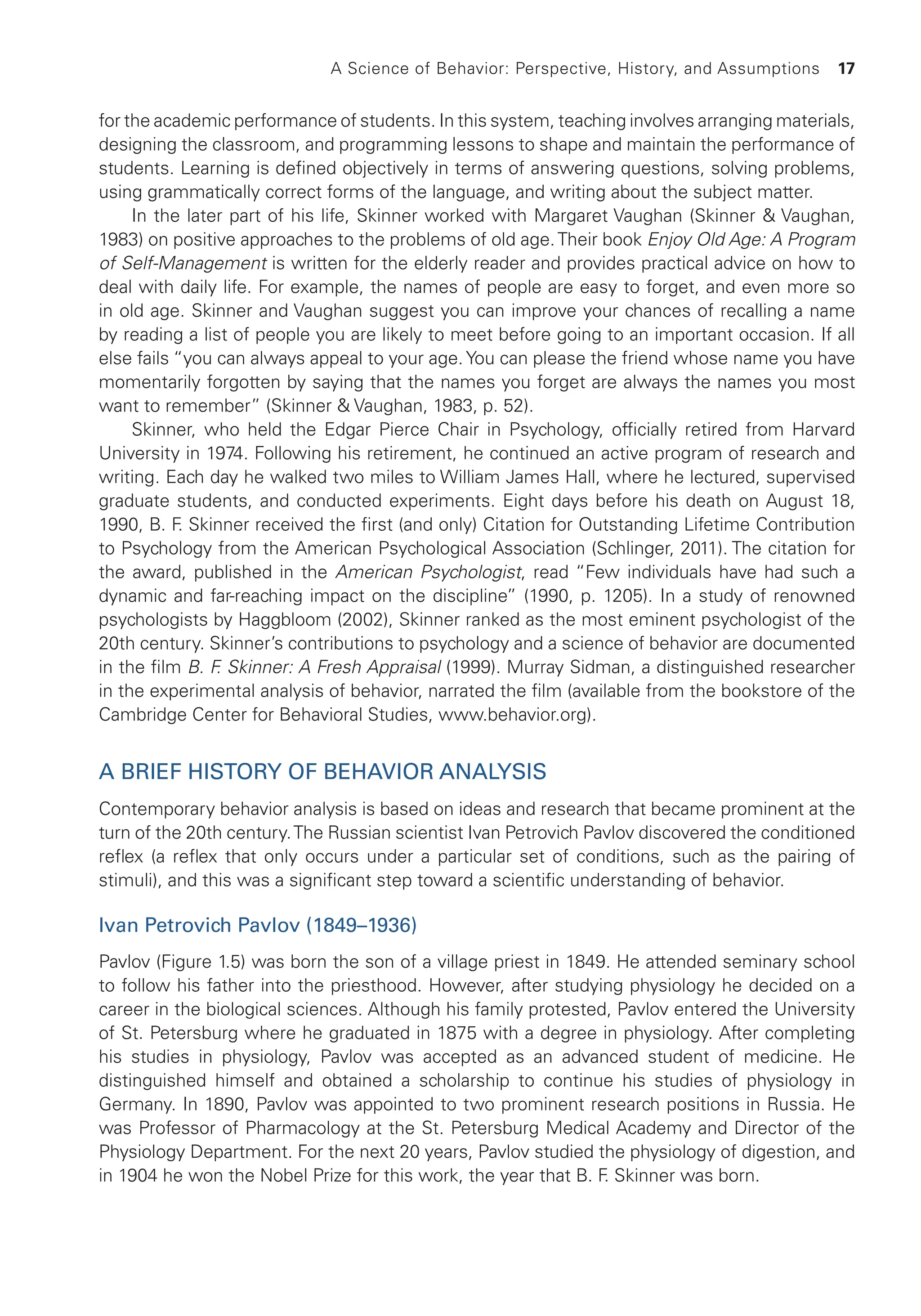 Rasmussen (2022) Behavior Analysis and Learning A Biobehavioral ...