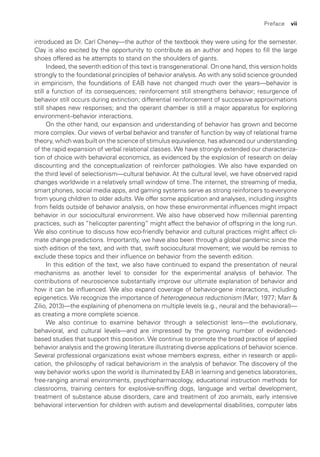 Rasmussen (2022) Behavior Analysis and Learning A Biobehavioral ...