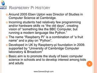 Raspberry-history, timeline, preparing it for use | PPTX