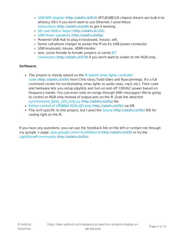 Raspberry Pi Spectrum Analyzer Display On Rgb Led Strip Pdf Digital Audio Computer