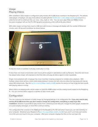 Raspberry pi-video-looper | PDF
