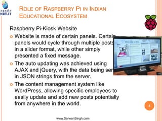 Raspberry-Initiatives in India, Role in Indian Educational ecosystem | PPT