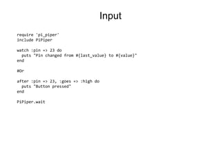 Raspberry Pi for IPRUG | PPT | Programming Languages | Computing
