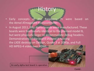 Raspberry pi | PPTX | Operating Systems | Computer Software and ...