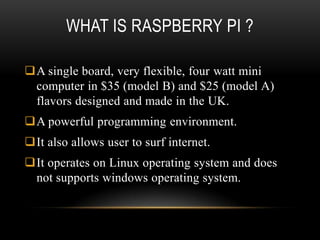 introduction to Raspberry pi | PPT