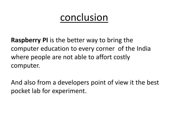Raspberry pi seminar | PPTX