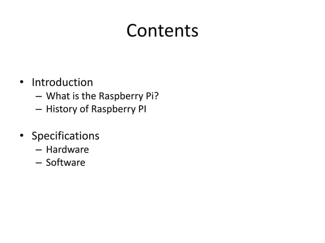 Raspberry pi seminar | PPTX