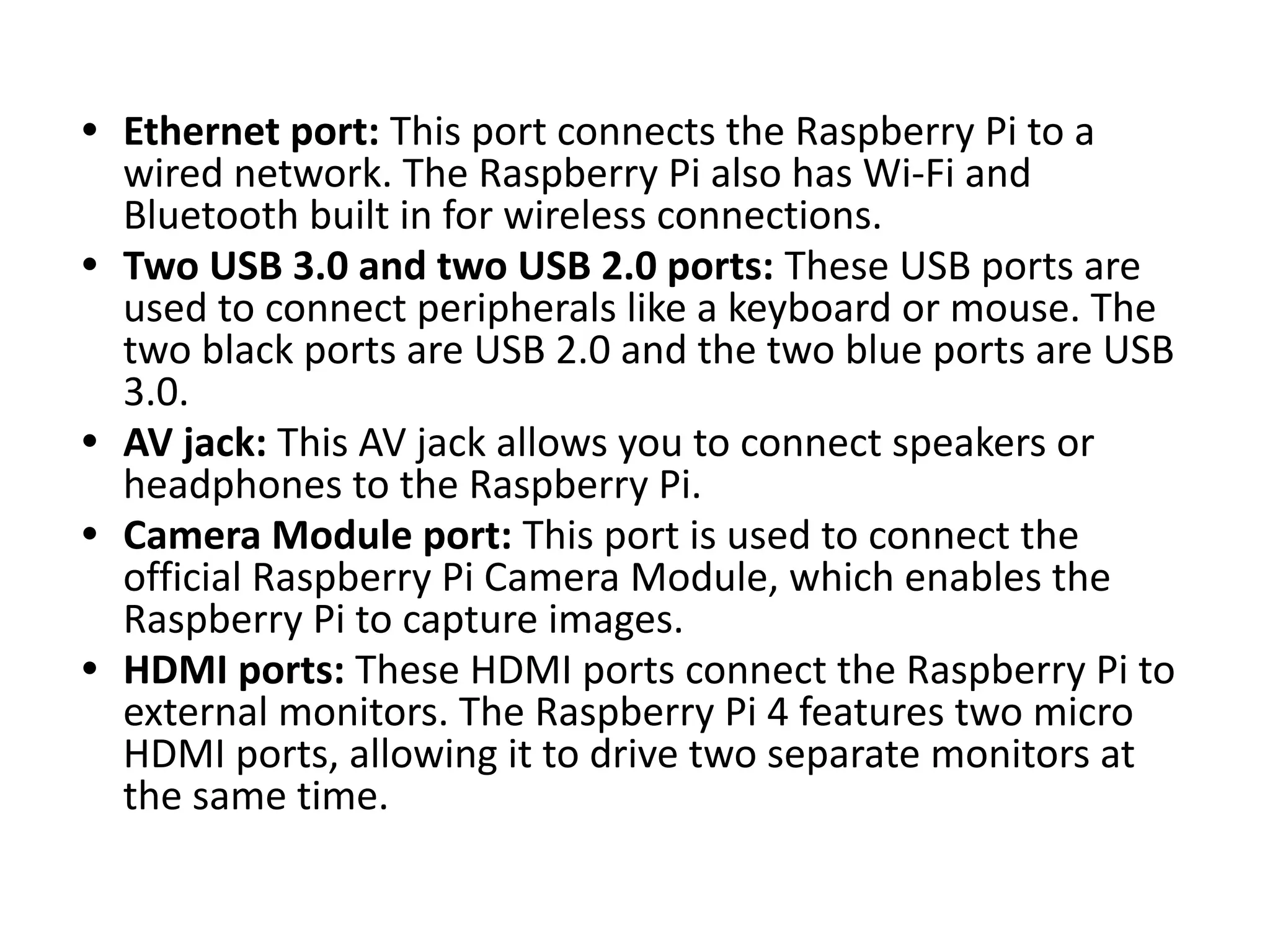 RASPBERRY PI is an communication board using between electronic devices ...