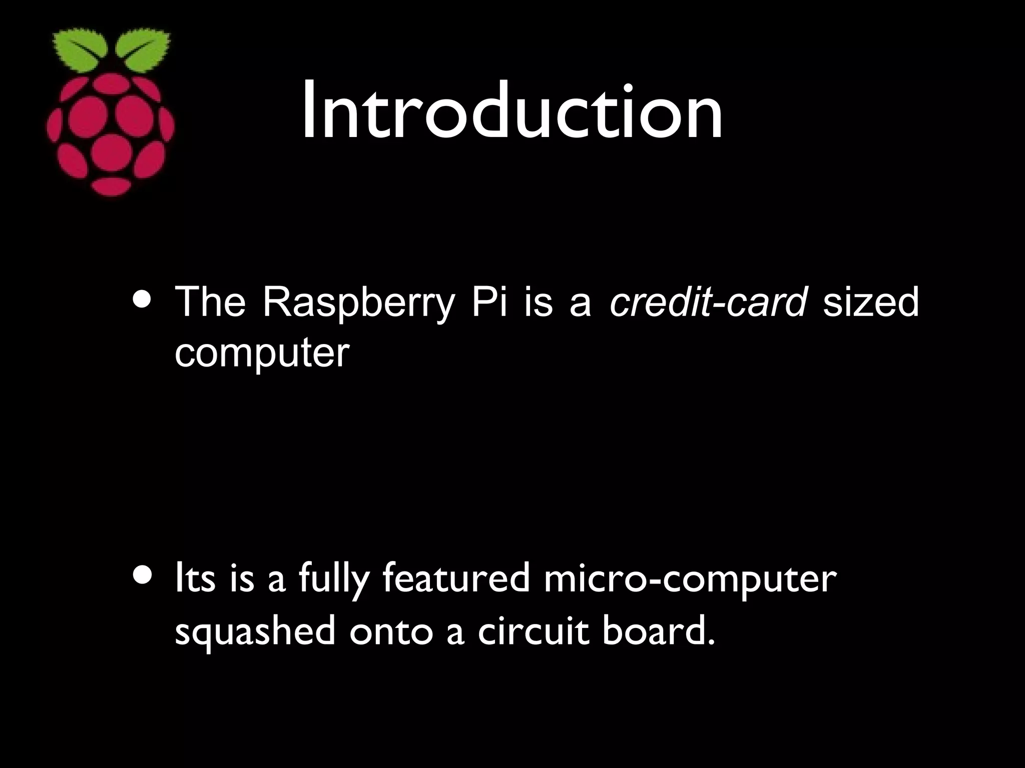 Raspberrypi best ppt | PPT